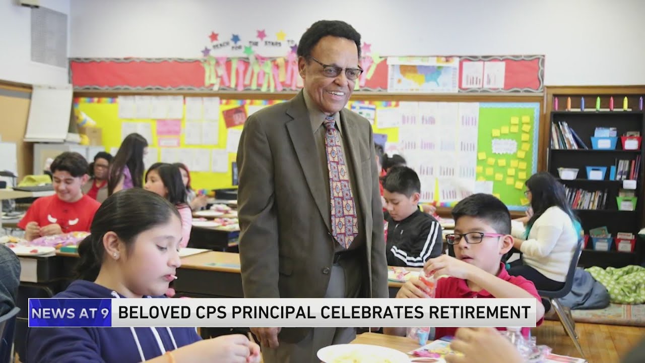 Beloved CPS principal retires - YouTube