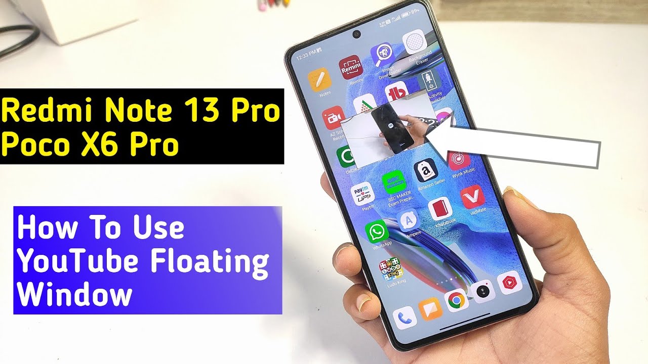 Redmi Note 13 Pro YouTube Floating Window me kaise chalaye | Redmi ...