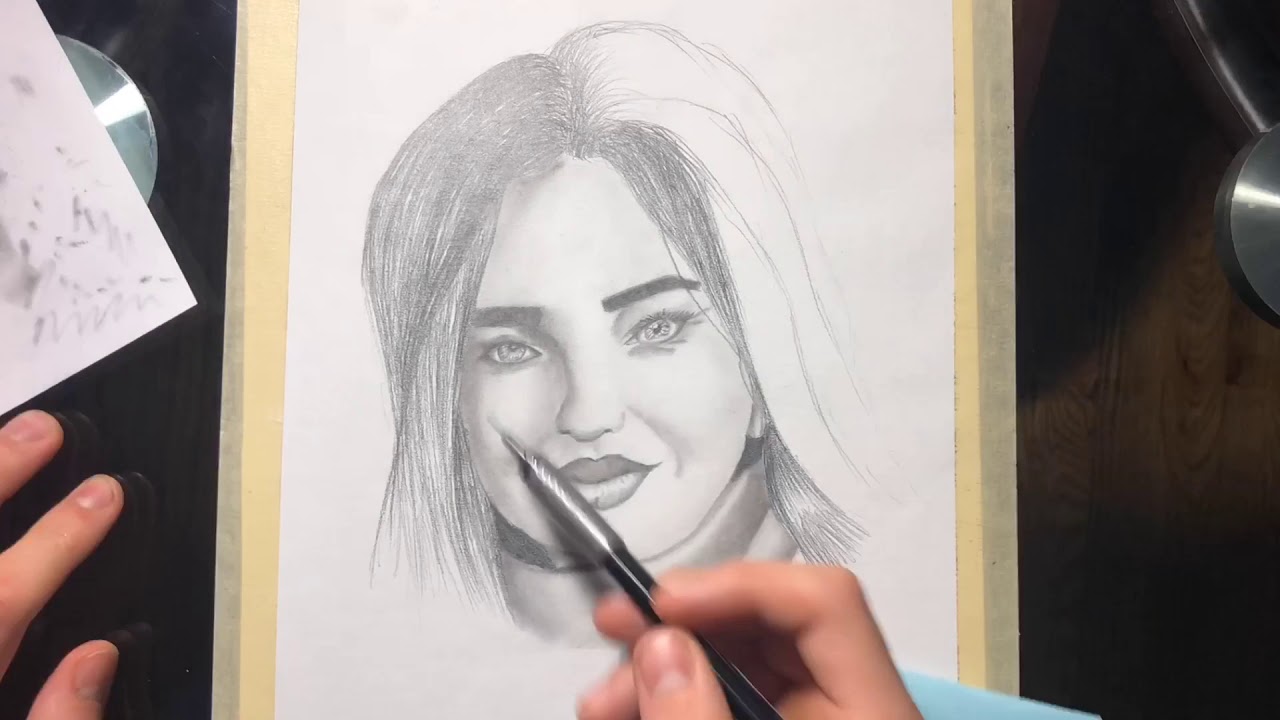 How To Draw A Pretty Face | Drawing A Portrait | Drawing A Pretty Face ...