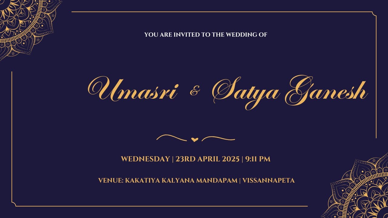 Umasri weds Satya Ganesh - YouTube