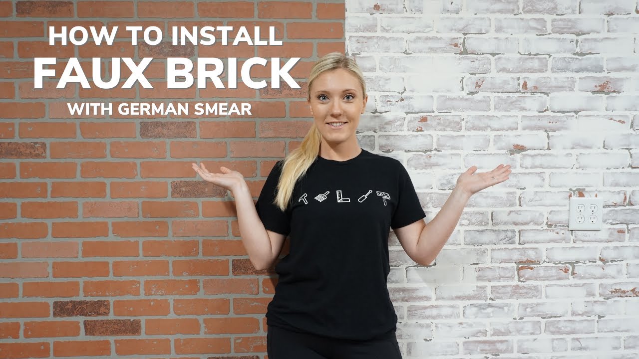 How to Install a Faux Brick Accent Wall with German Smear - YouTube