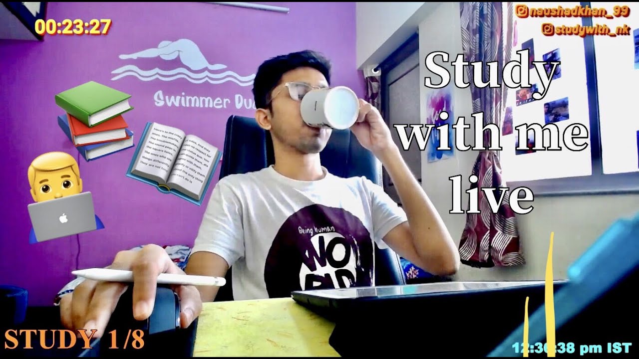 Study With Me Live Stream | 50/10 Study/Break | Productive and Focused ...