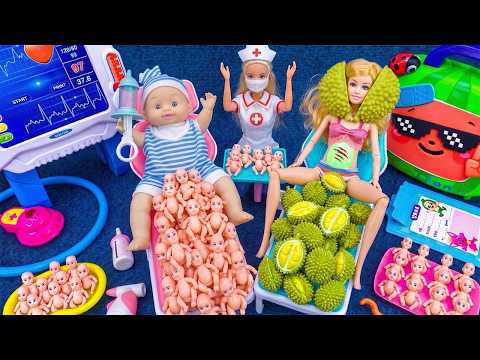 5 Minutes Satisfying with Unboxing Barbie Doll Family Playset，Cute Pinkfong Ambulance Car Toys ASMR