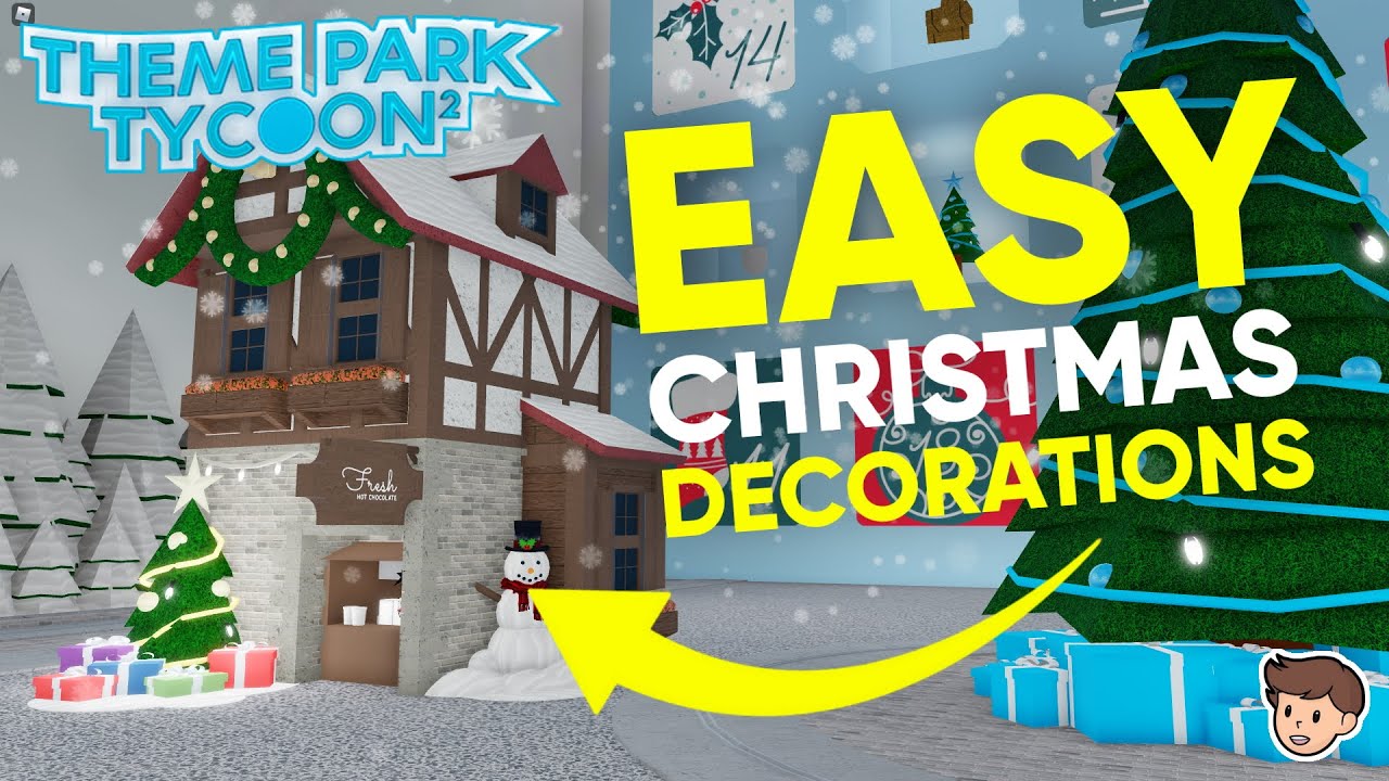 🎅🏼 How To DECORATE Your Theme Park Tycoon 2 THEME PARK! | Christmas ...