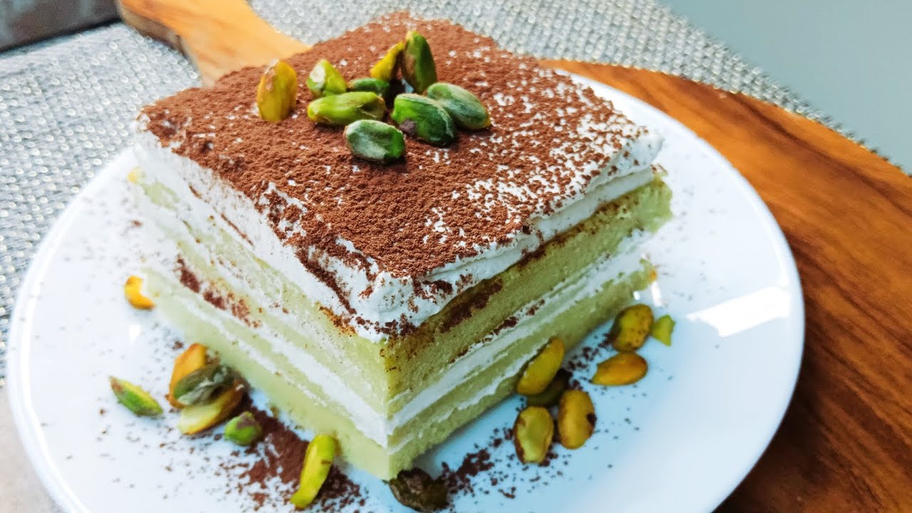 Pista cake with cream cheese frosting|cream cheese and whip cream cake ...