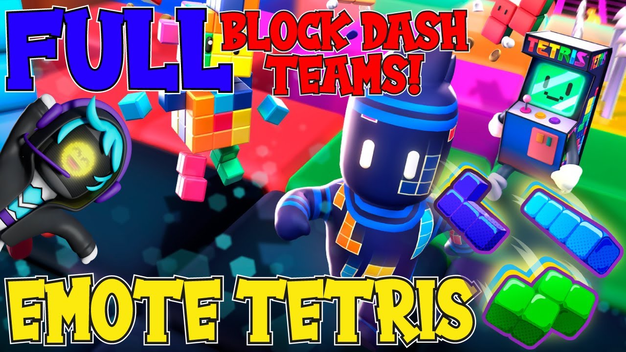 REGALANDO EL EMOTE DE TETRIS🧱 FULL BLOCK DASH TEAMS Y RACES🕹️ # ...