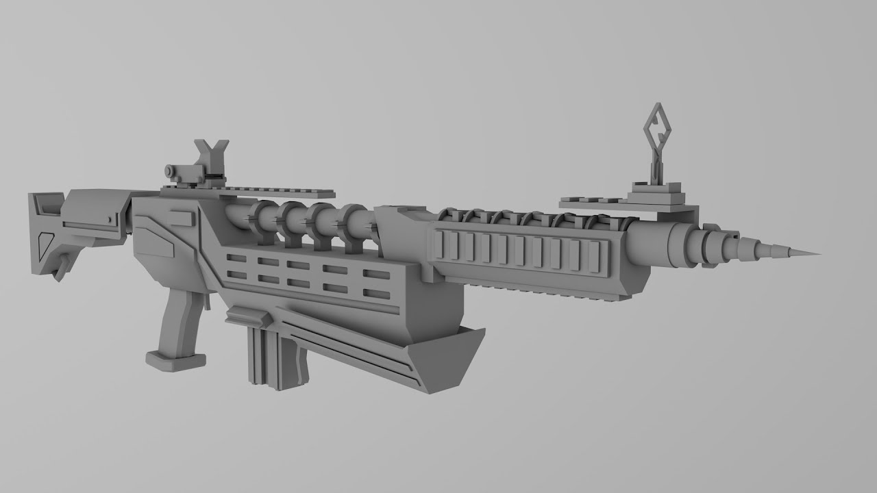 Cinema 4d: Speed Model Sci-Fi gun - YouTube