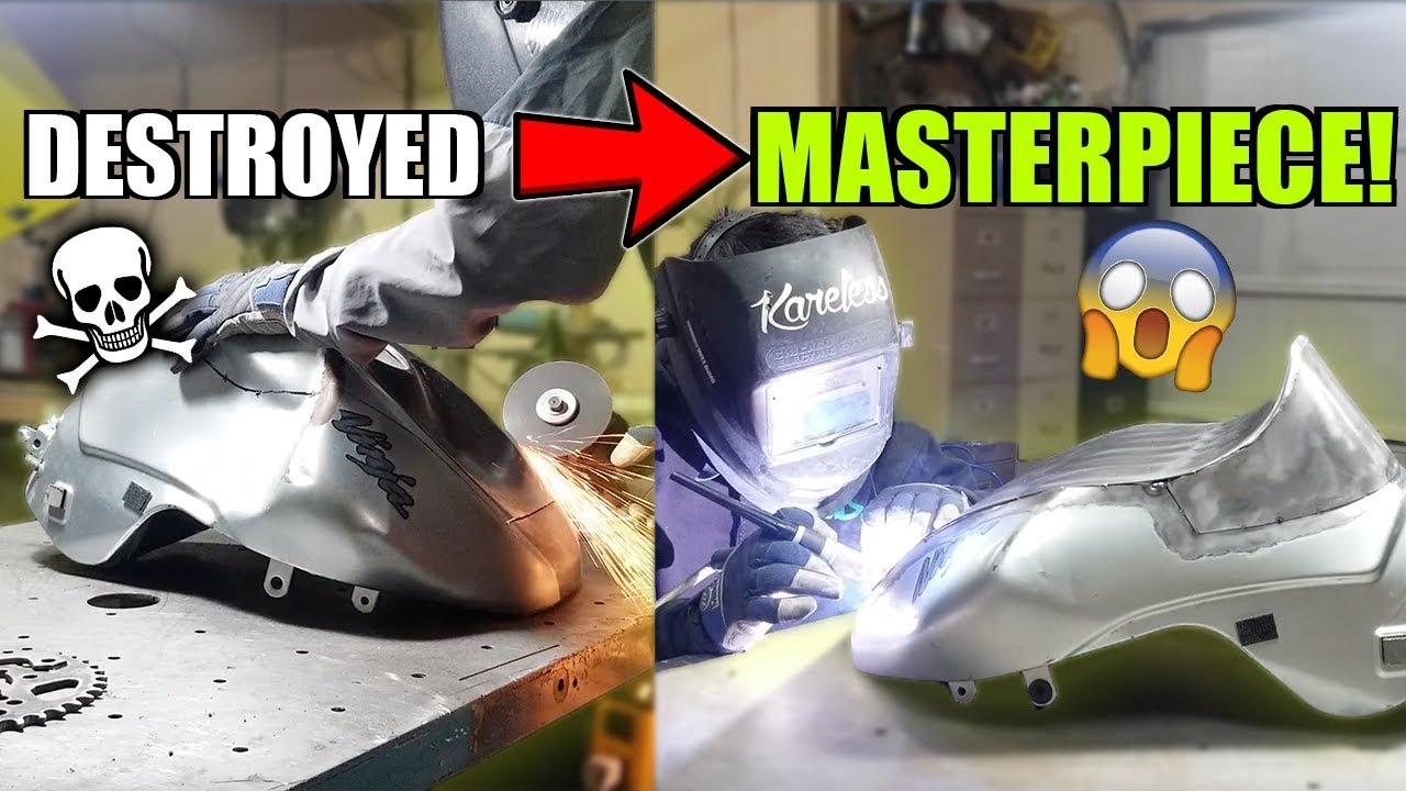 Turning A Destroyed Gas Tank Into A Stunt Tank For Tricks! - YouTube