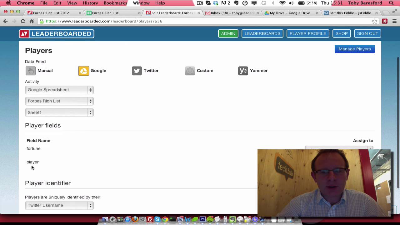 How to create a Leaderboard with a Google Spreadsheet and Twitter - YouTube