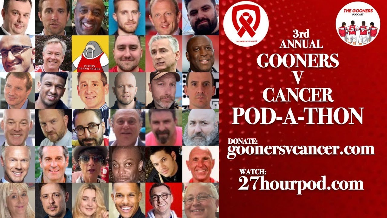 Gooners v. Cancer 3rd annual 27-hour Pod-A-Thon PART 1 of 3 - YouTube