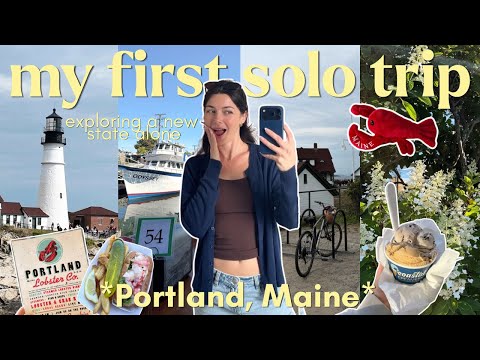 solo in portland, maine ⛵️lighthouses, parks, thrifting & more - maine travel vlog pt. 1
