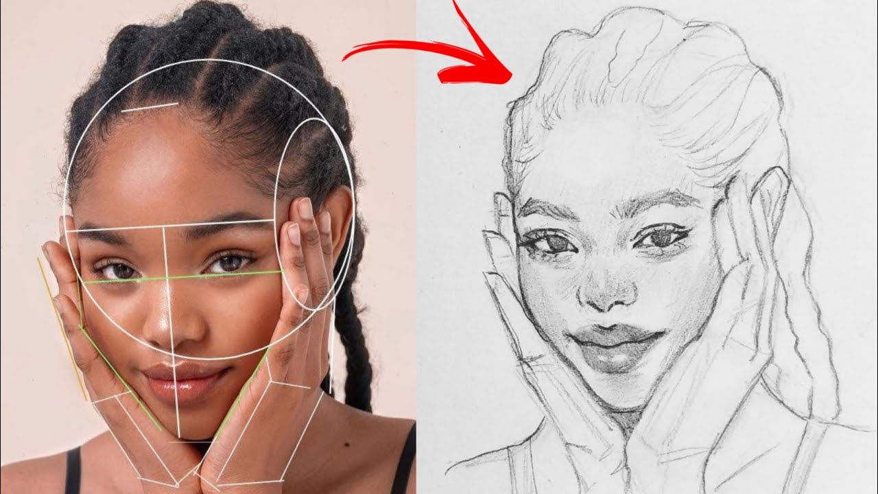 How to draw a Portrait using Loomis Method Step by step| Rini8sh - YouTube