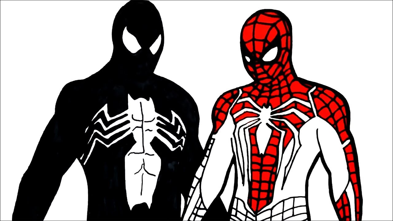 🔴🔴How To Draw spider-man:spider verse, remastered and villains venom ...