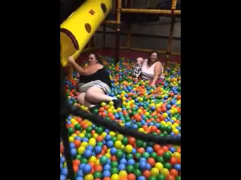 Fat Lady Stuck In Ball Pit - YouTube