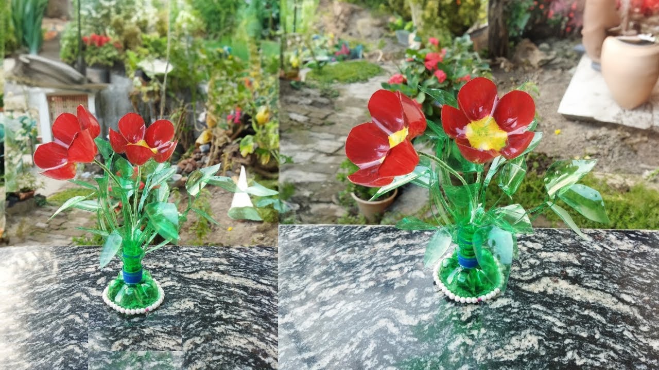 How To Make Flower From Plastic Flower || Blooming Wonders Crafting ...