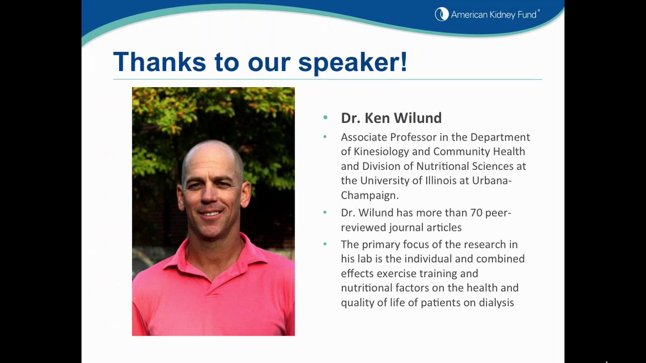 Webinar: Exercise Training in Patients with Kidney Failure - YouTube