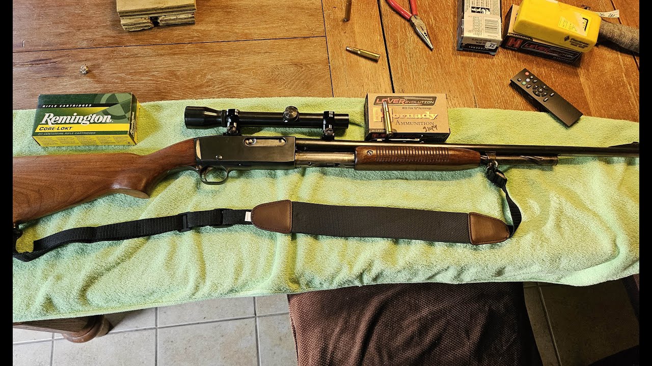 Remington model 141 Gamemastter slide action rifle and the .35 ...