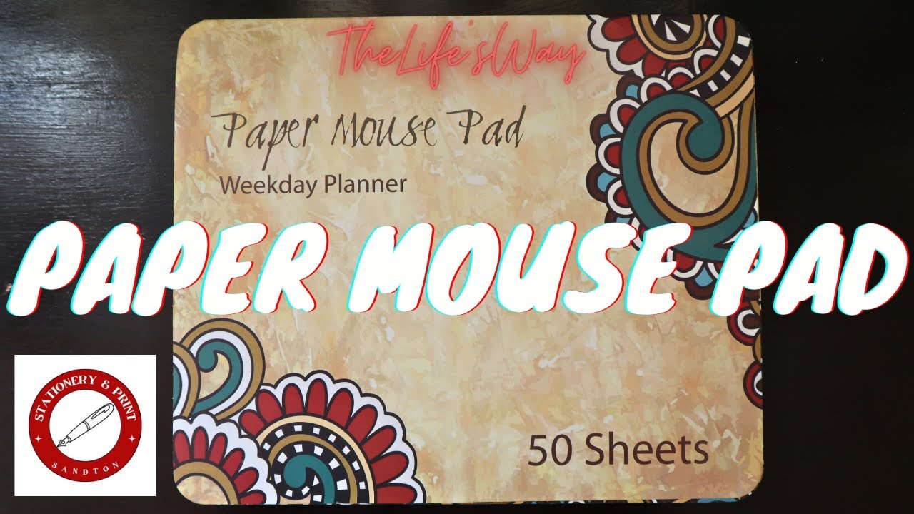 Paper Mouse Pad Weekday Planner (Dana Designs) - YouTube