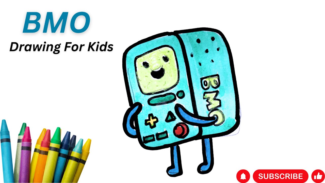 BMO from Adventure Time drawing #cartoondrawing - YouTube