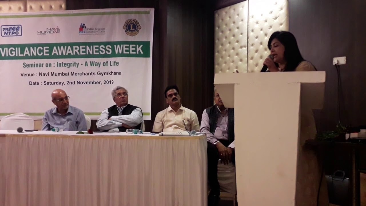 DRZYA's Founder - Director Geeta Poduval speaks in Vigilance Week ...
