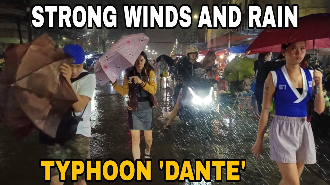 STRONG WINDS AND RAIN | DUE TO TYPHOON DANTE | DIVISORIA PUBLIC MARKET ...
