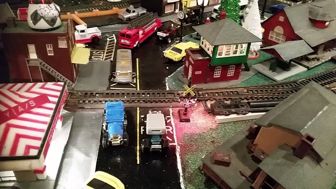 My Christmas train layout - YouTube
