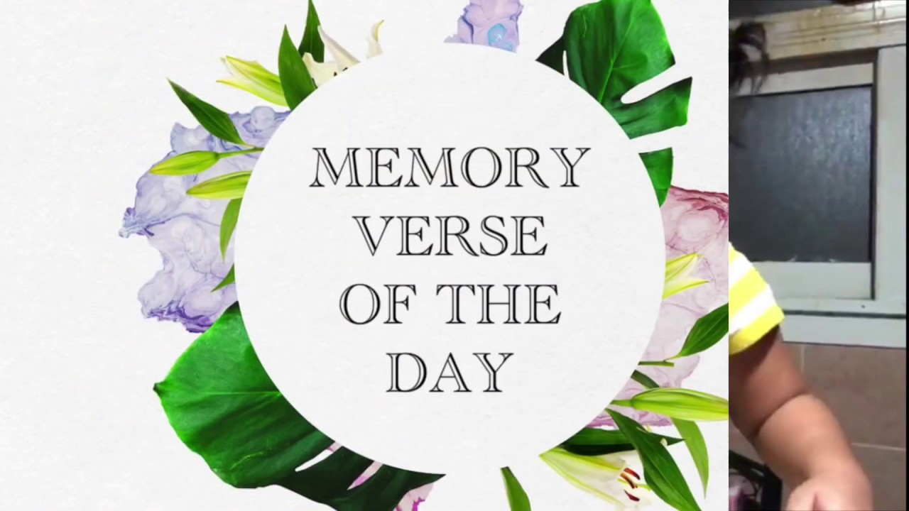 Memory Verse of the Day 💖 - YouTube