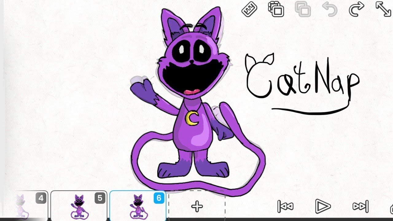 FlipaClip - CatNap animation 2D (timelapse) - YouTube