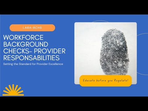 Workforce Background Checks Provider Responsibilities - YouTube
