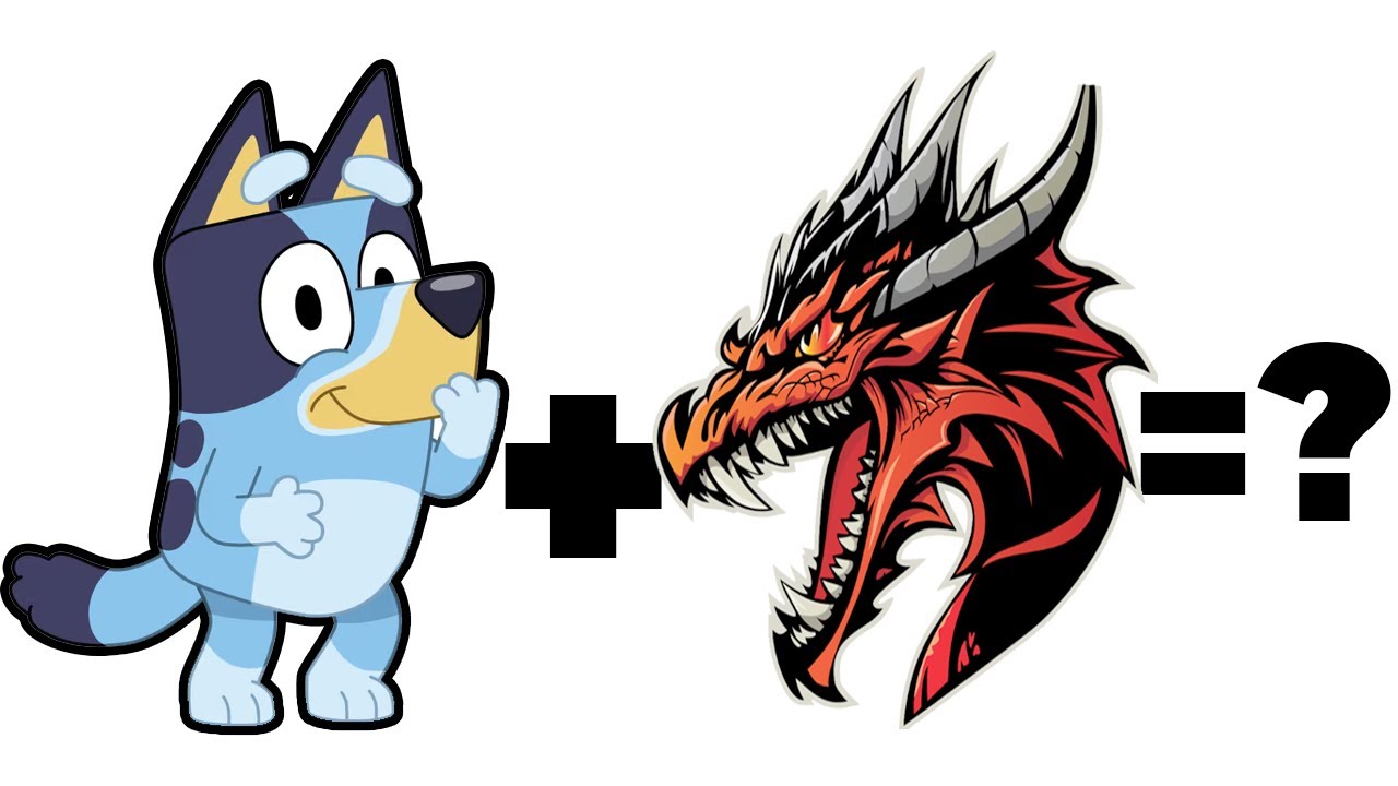 BLUEY + DRAGON = ? What Is The Outcome? - YouTube