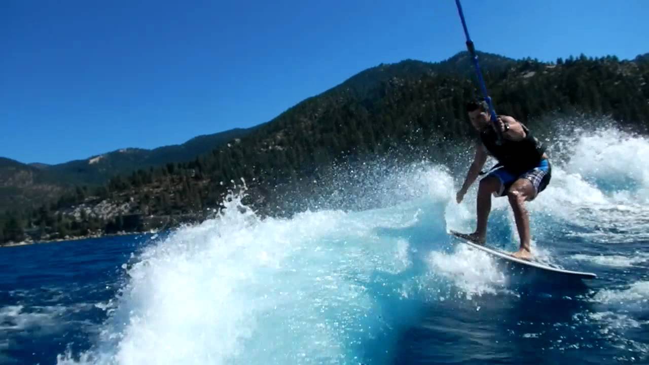Bryce wake surf6 Tahoe 091512 - YouTube