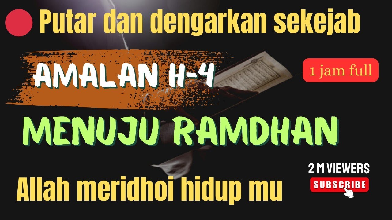 AMALAN H-4 MENUJU RAMADHAN ‼️ ISTIGHFAR AMALAN WAJIB PENGHAPUS DOSA ...