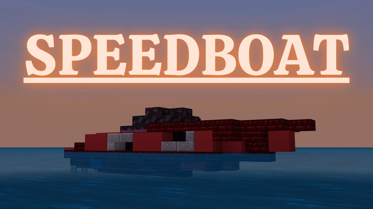 Minecraft: How to build a Speedboat in Minecraft | Minecraft Speedboat ...