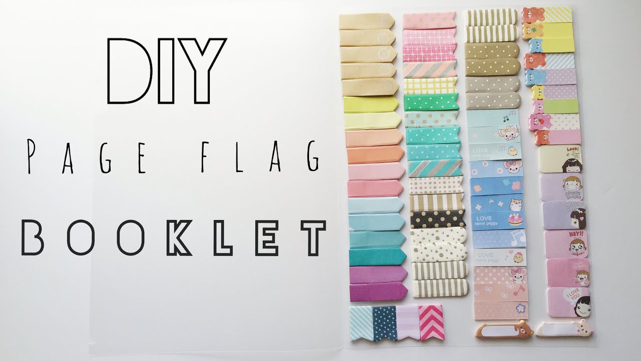 DIY PAGE FLAG BOOKLET/FOLDER - YouTube