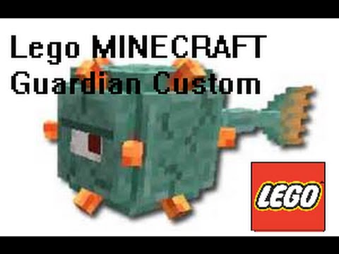 FIRST EVER Lego Custom Minecraft Guardian (minifig scale) - YouTube