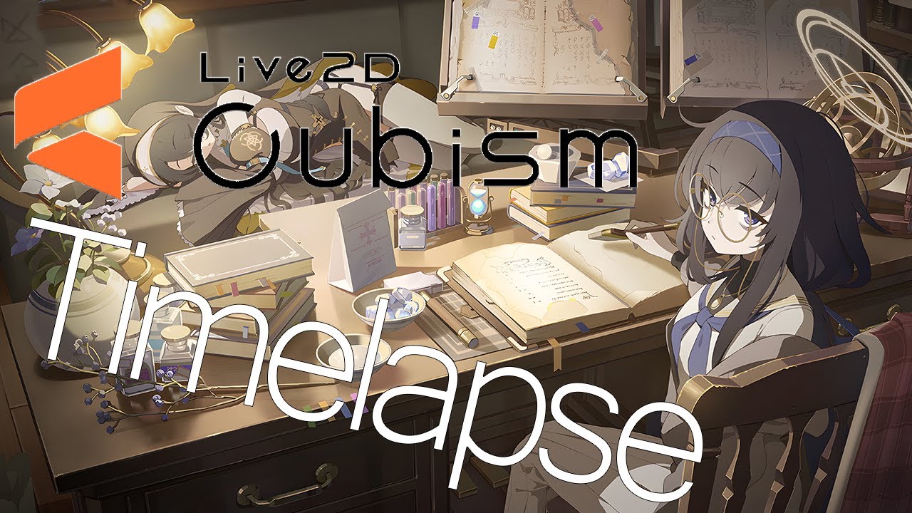 Live2D Timelapse - Blue Archive: Hinata/Ui (Layer Separation, Cutting, L2D Rigging, Animation ...