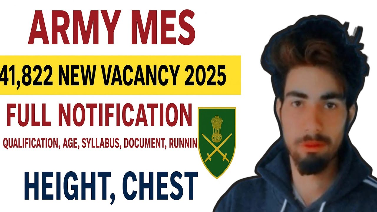 Army MES New Vacancy 2025 10th pass Recruitment 2025 // Army Mes Full ...