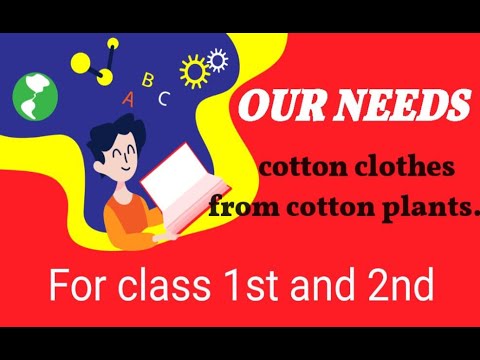 Our needs || cotton plants to cotton clothes || class 1st and 2nd ...