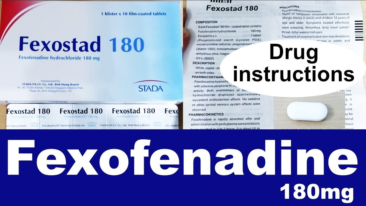 Fexofenadine Hydrochloride 180mg Uses - YouTube