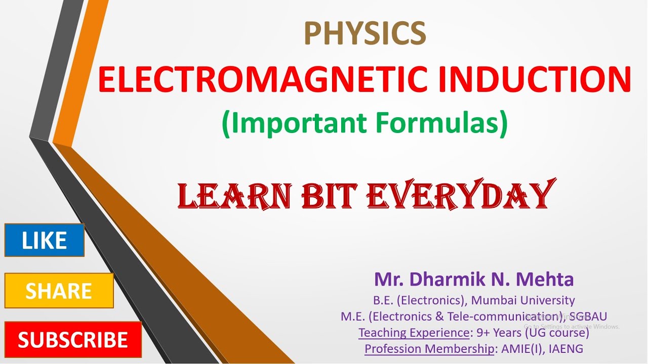 Electromagnetic Induction (Formulas) - YouTube