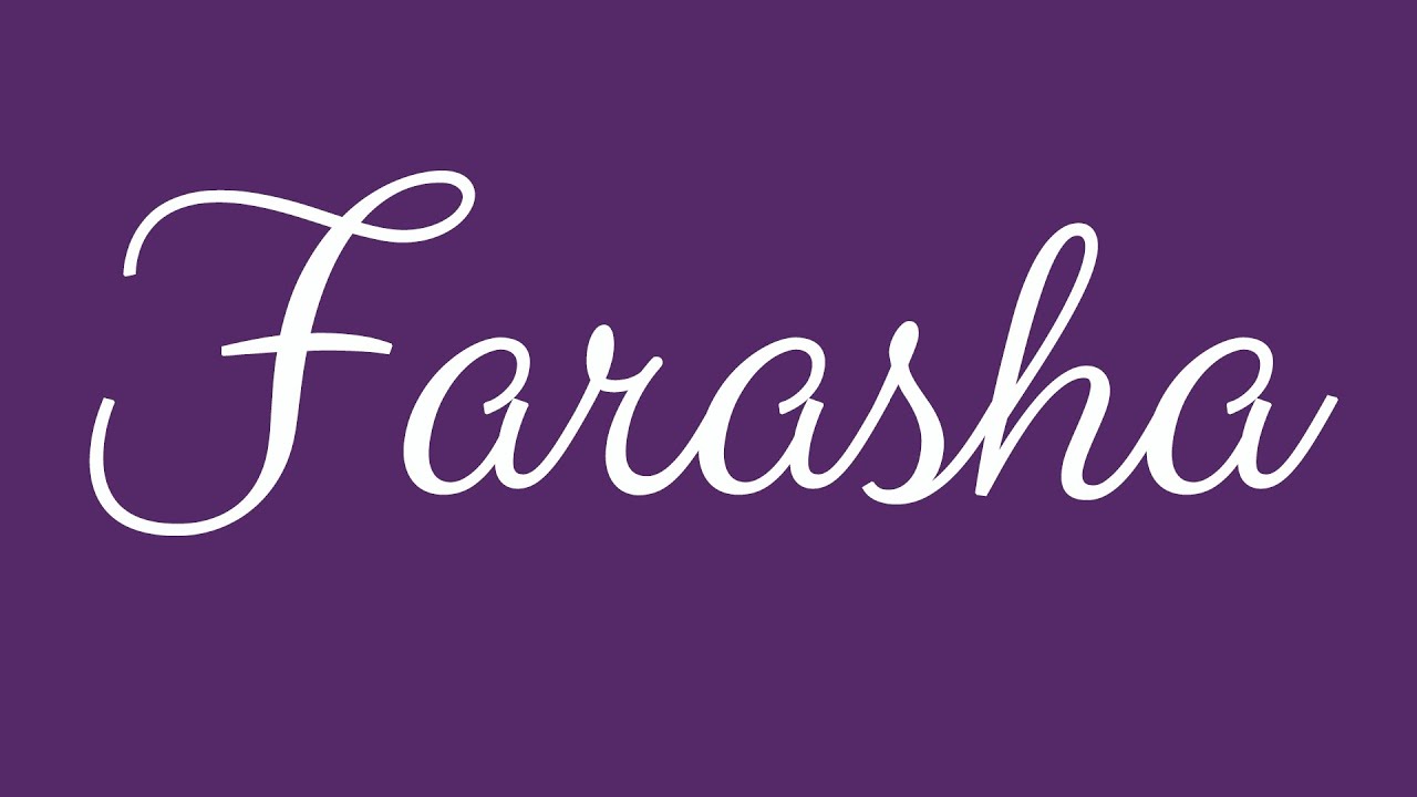 Learn how to Sign the Name Farasha Stylishly in Cursive Writing - YouTube