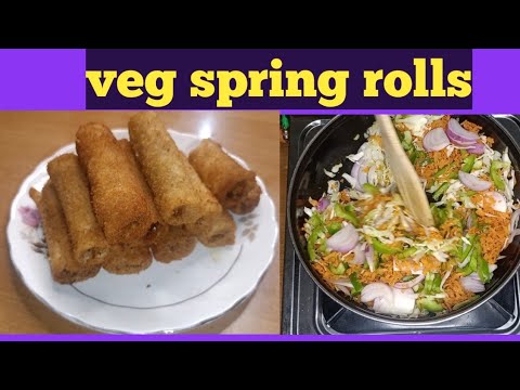 bread spring rolls recipe | veg spring roll|crispy bread spring rolls recipe/easy and quick ...