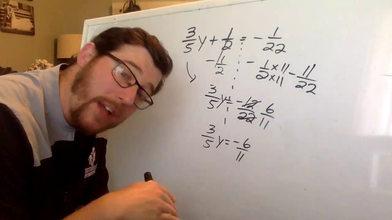 Wednesday's Video for 2-Step Equations with Rational Solutions - YouTube