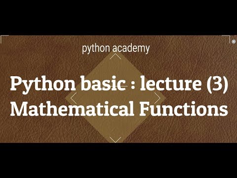 Python Programming Tutorial: Mathematical Functions - YouTube