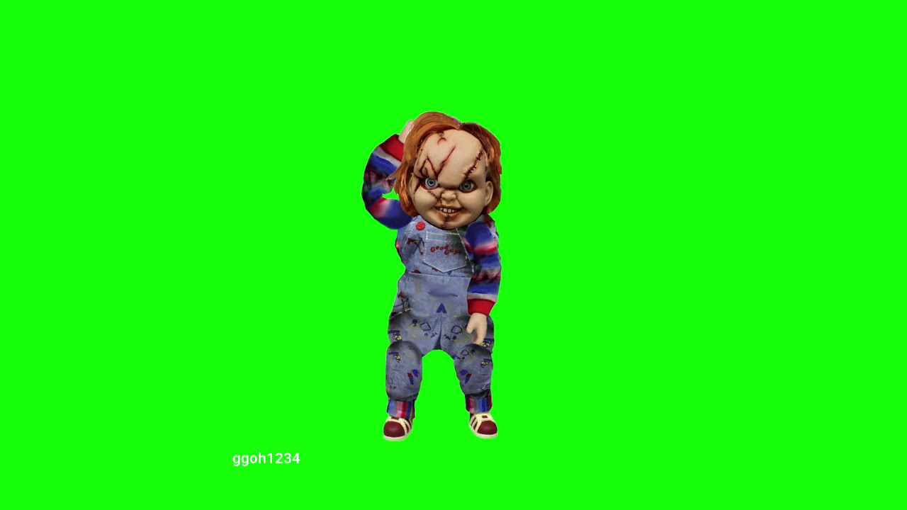 Chucky is back in the neighborhood in green screen - YouTube