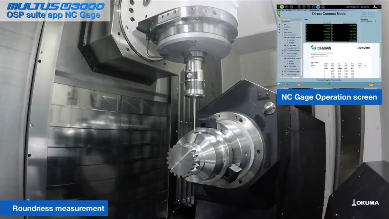 Okuma MULTUS U3000 B-Axis Turning CNC Auto Work - YouTube