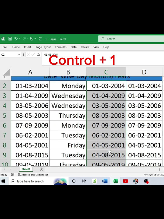 Date Wise Day And Month Nikale Excelformula Excel Exceltips Exceltricks Exceltutorial Youtube 