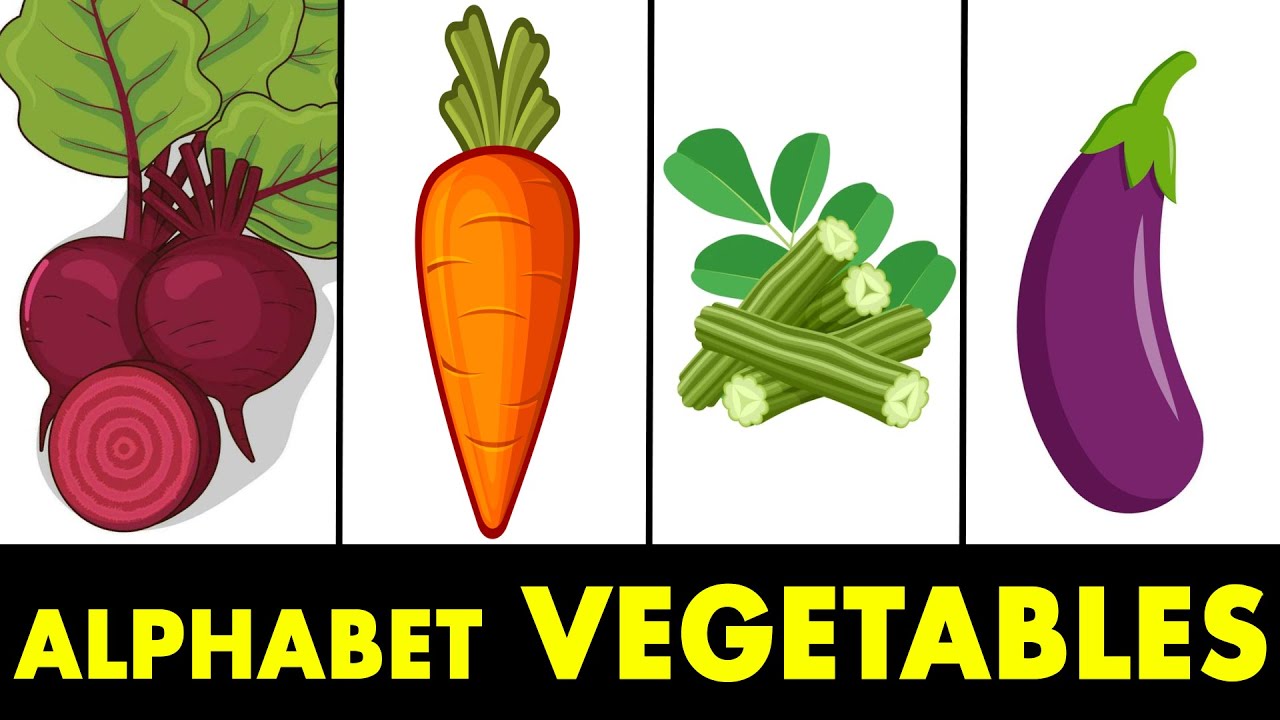 Vegetables names | Alphabet vegetables names | Vegetables pictures ...