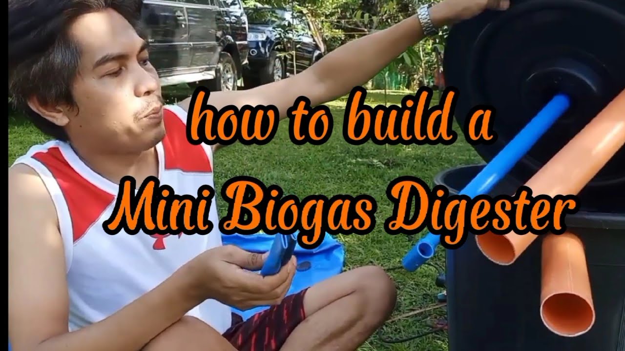how to make a mini biogas digester - YouTube