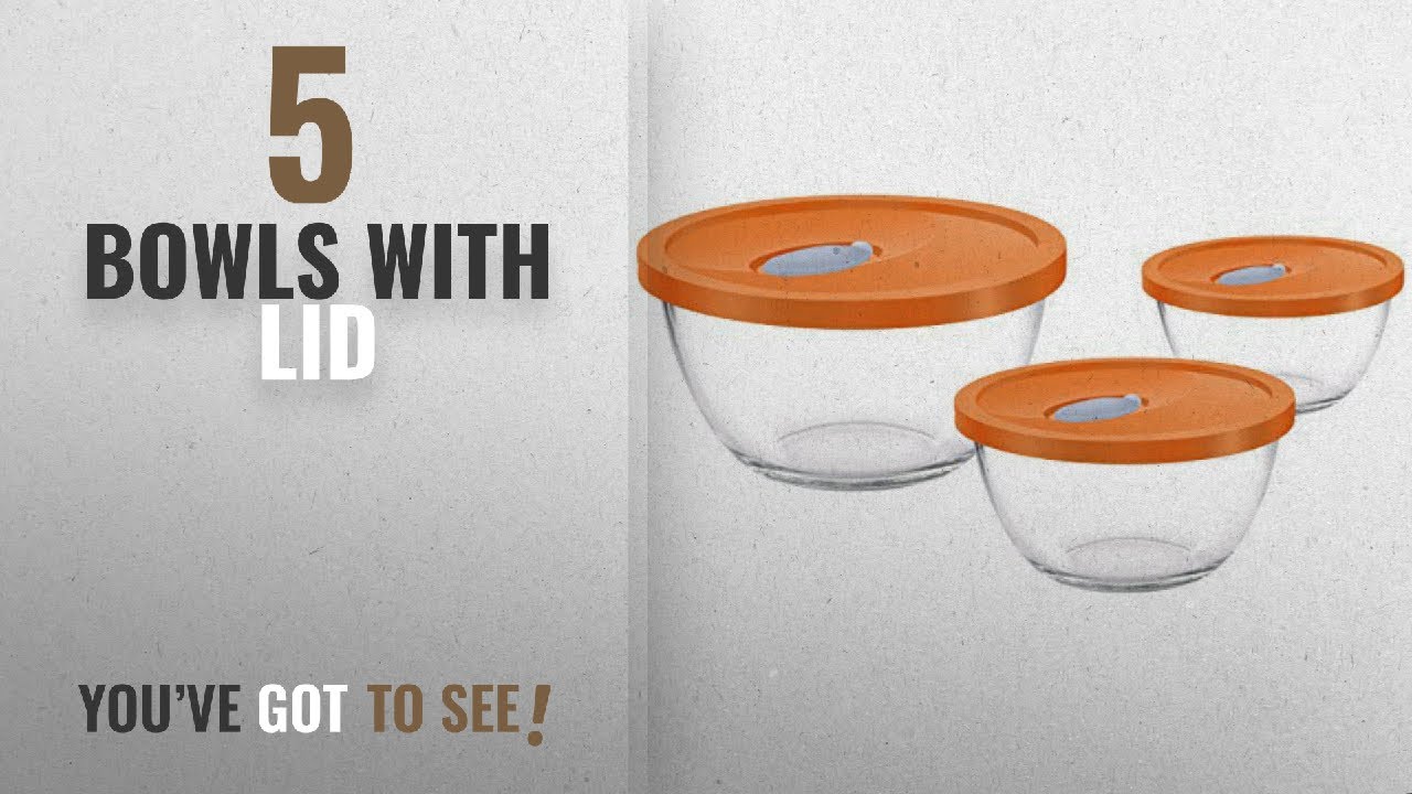 Top 10 Bowls With Lid [2018]: Treo Mixing Bowl Set with Lid, 3Pcs (1.5 ...